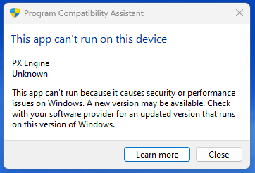 Win 11 install- PX Engine? - Adobe Product Community - 13621912
