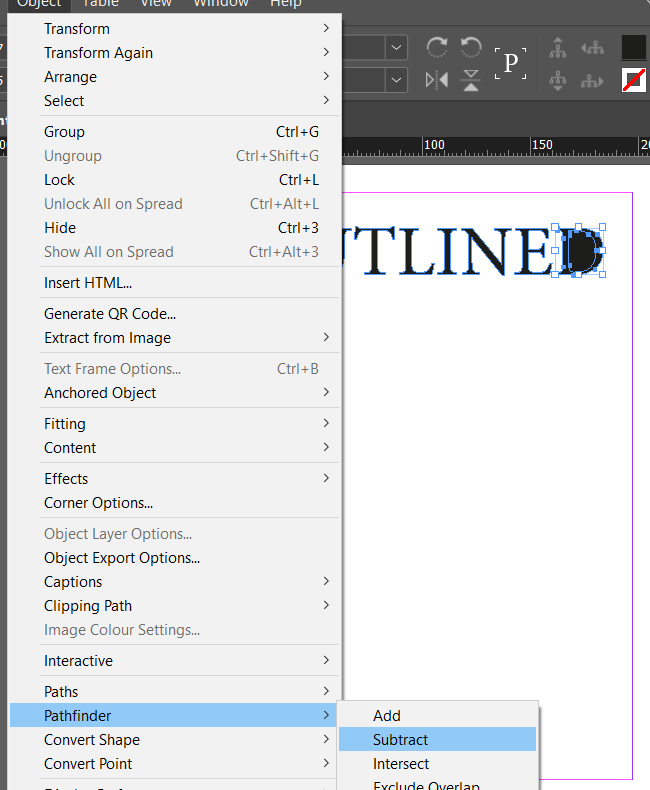 How can I select just ONE letter in outlined text? - Adobe Community - 13625651