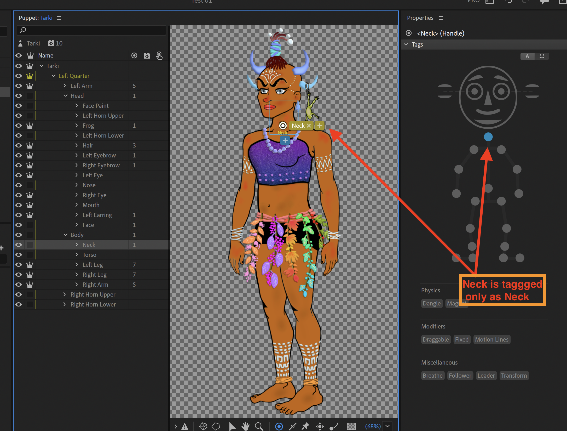 Solved: Head and Neck of Puppet get Stretched during Walk ... - Adobe ...