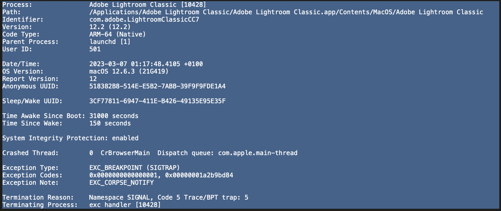 P: Crash when tethering (8160210) - Adobe Community - 13630768
