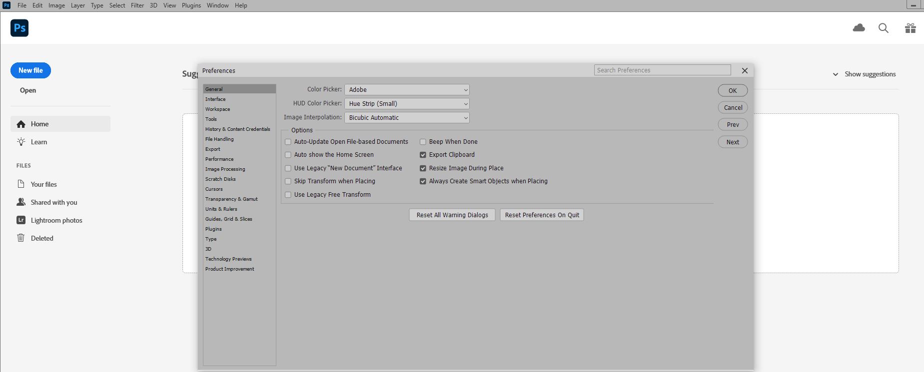 Solved: Turn off welcome screen in latest version of Photo... - Adobe ...