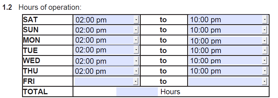 I need help calculating hours of operation in PDF ... - Adobe Product ...