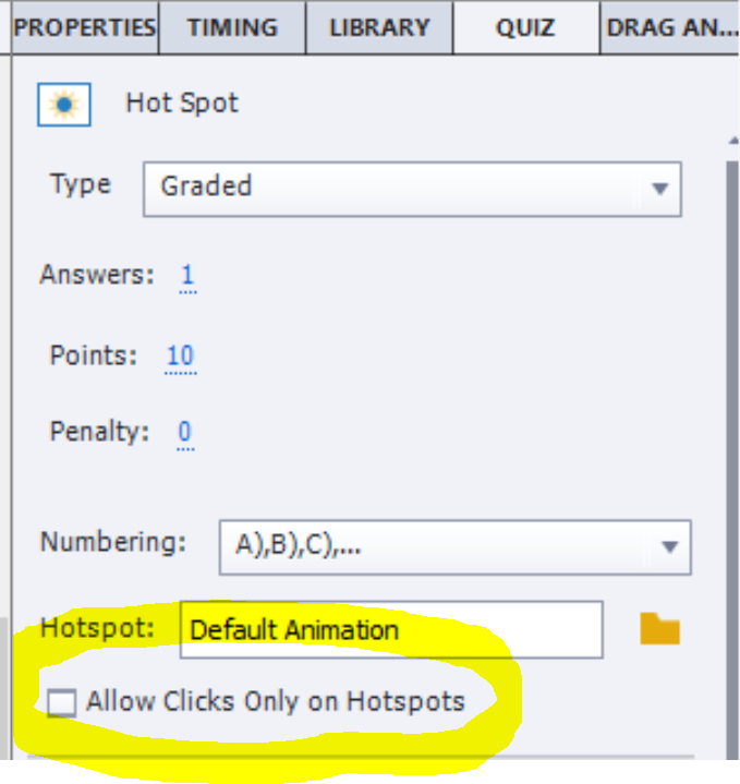 Hotspot Questions - Only 1 selection - Adobe Product Community - 13649624