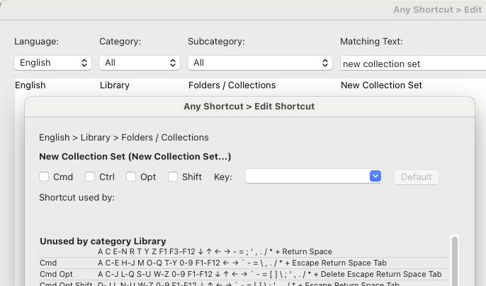P: Keyboard Shortcut for making Collection Set - Adobe Product ...