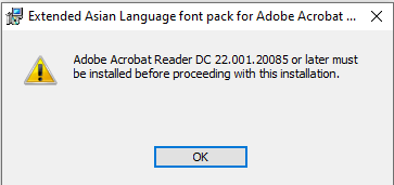 Solved: Cannot install Asian language pack for Acrobat Pro - Adobe ...