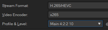 How to export HVEC (H.265) with a 422 color space? - Adobe Product ...