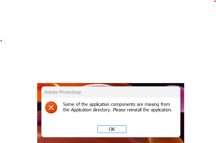 Solved: Some of the applications components are missing fr... - Adobe Product Community - 13649157