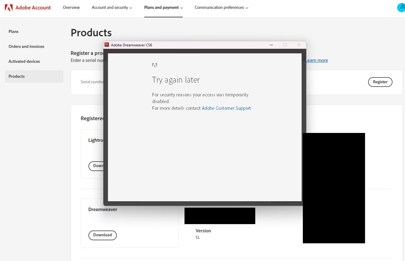 Solved: Software and Account issue - Adobe Community - 13658657