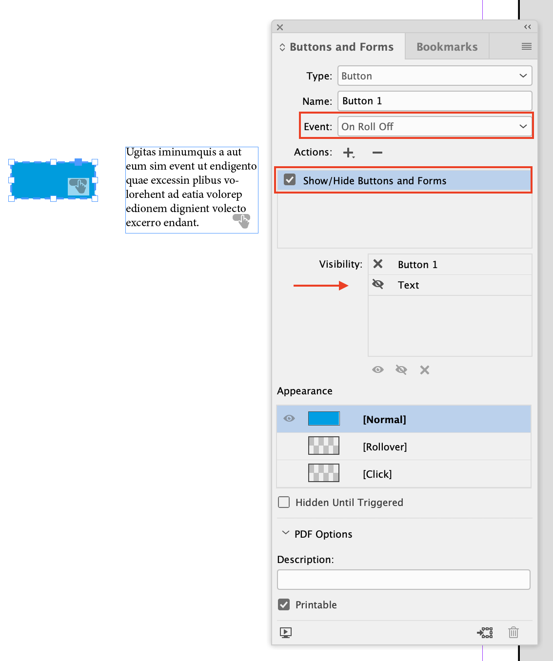 Solved: Simple rollover to reveal button (content) - Adobe Community ...