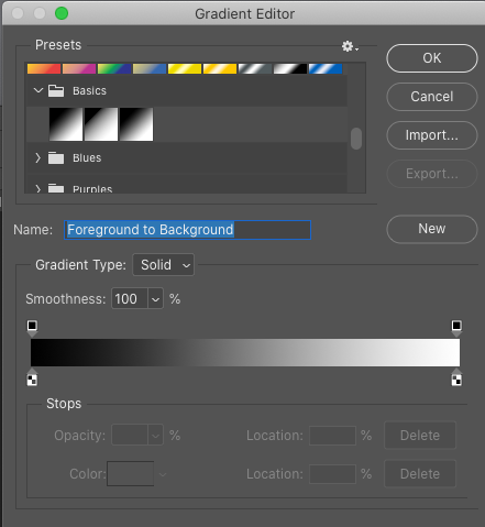 Solved: color to transparent gradient missing from the gra... - Adobe ...
