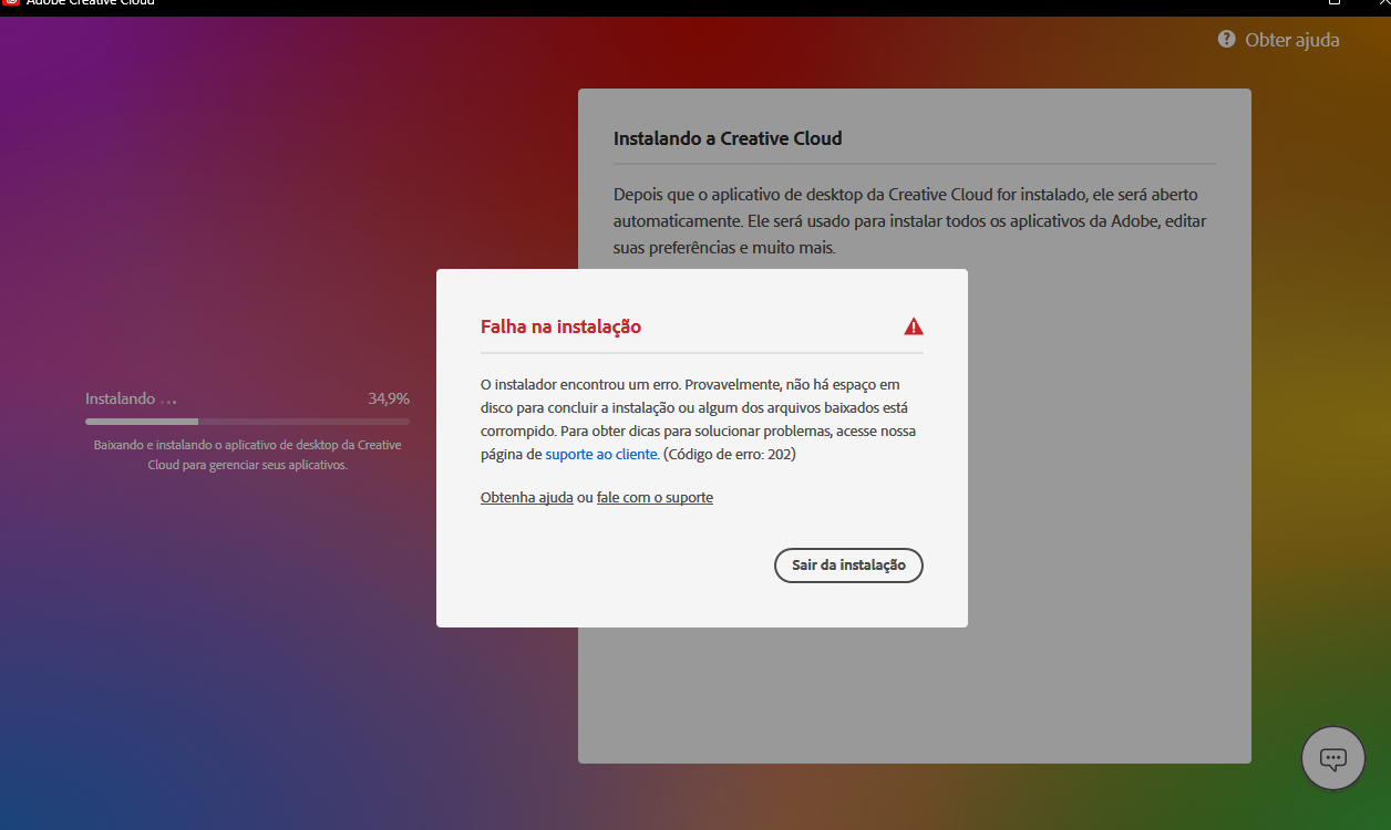 Solved: Error 202 When updating Creative Cloud - Adobe Product Community - 13608798