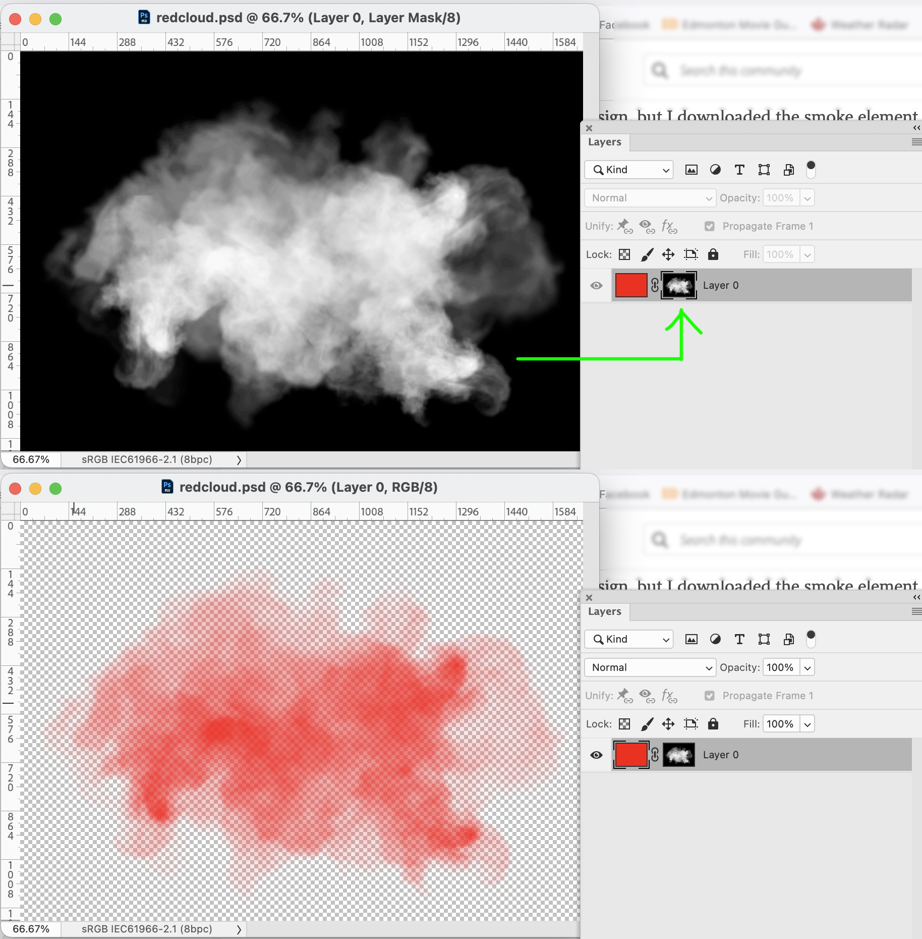 Solved: Trying to Colorize Smoke, but checkered Layer is S... - Adobe ...