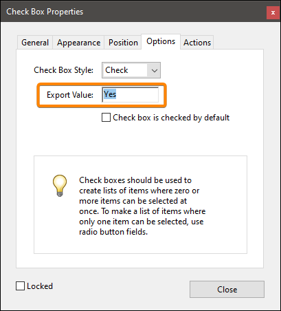 Solved: making the Yes/No checkboxes mutually exclusive - Adobe Product Community - 13687131