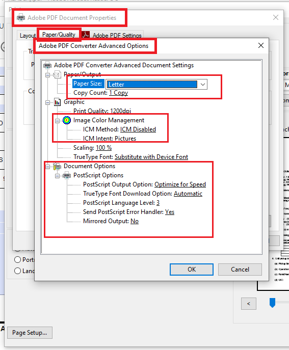Legal and letter size documents; print image - Adobe Product Community ...