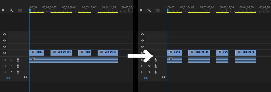 How to make the audio track match the cut of the v... - Adobe Product ...