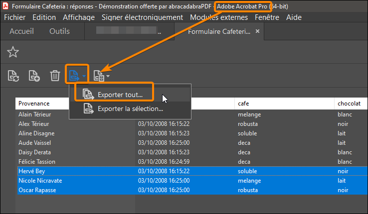 Exporter ou fusionner des données vers Excel. - Adobe Product Community ...