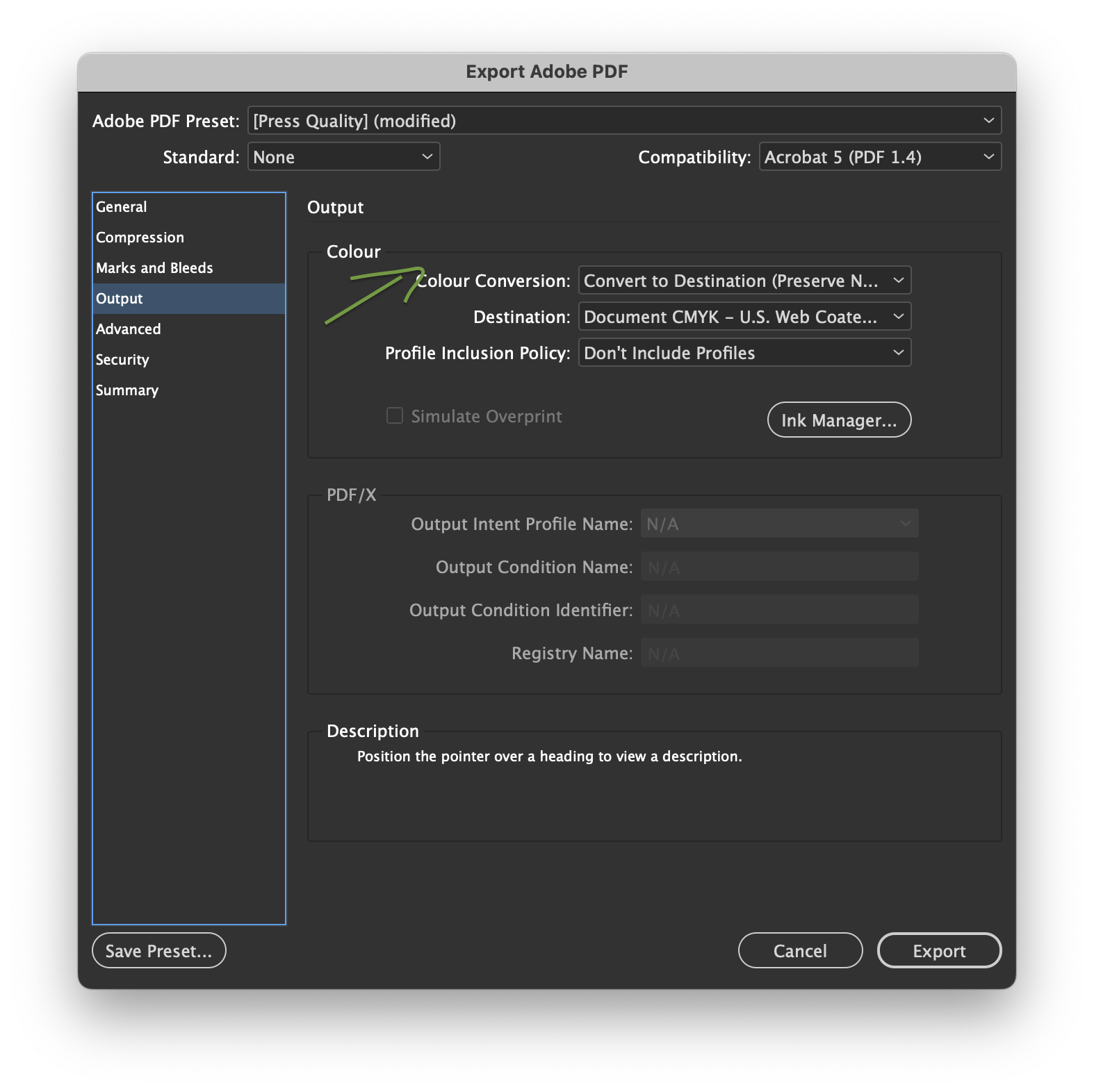 Indesign PDF export (Press quality preset) didn't ... - Adobe Product ...
