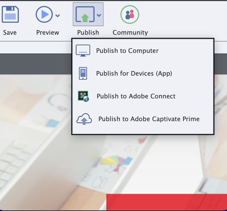 Different dropdown publish menus - Adobe Product Community - 13706608