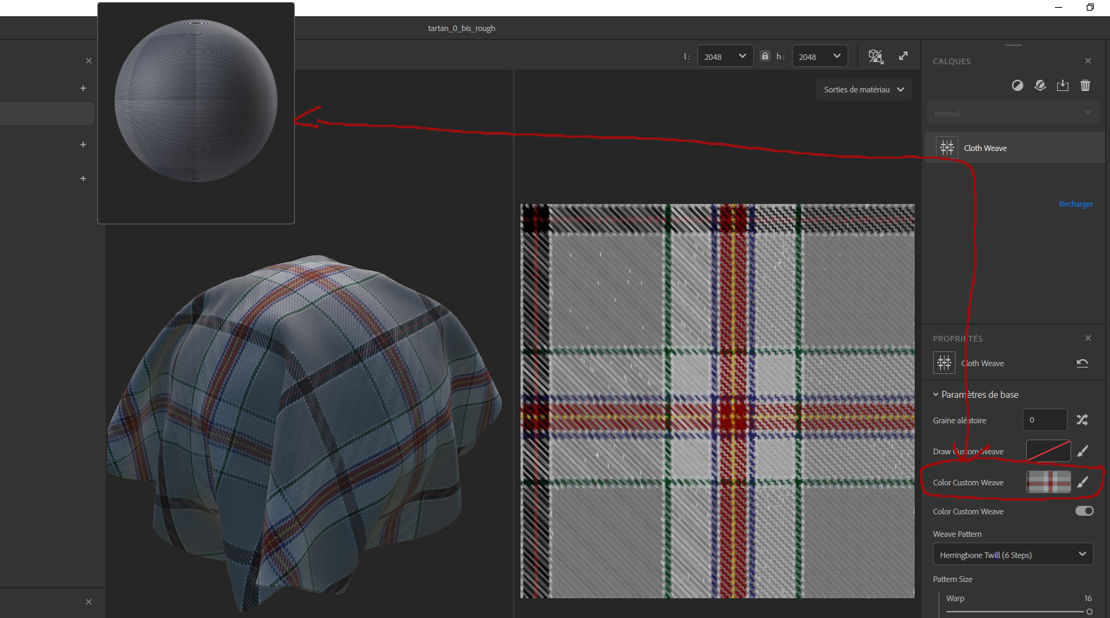 Color custom weave no exported (Sampler to Painter... - Adobe Community ...