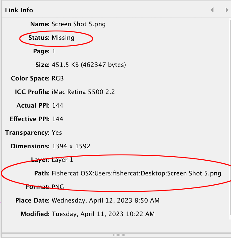 Photos not linking - Adobe Community - 13718036