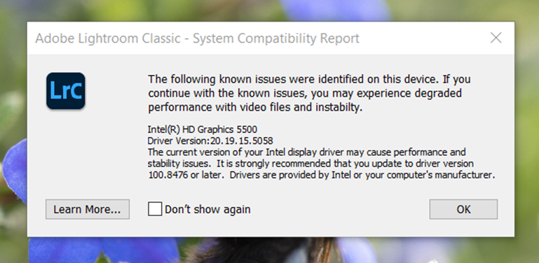 HP Graphics Driver can't be updated - Adobe Product Community - 13728475