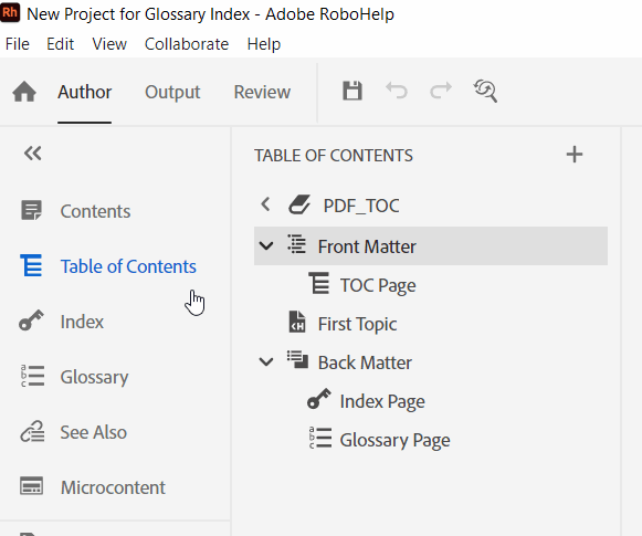 Solved: Re: PDF TOC does not show headings for Glossary an... - Adobe Support Community - 13726682