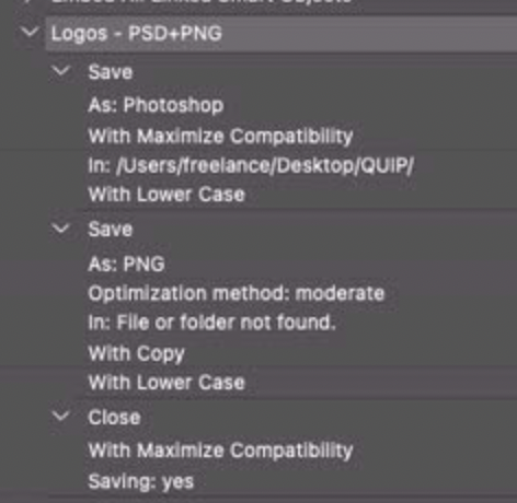 P: Batch saving PNGs no longer keep color profile ... - Adobe Community - 13676979