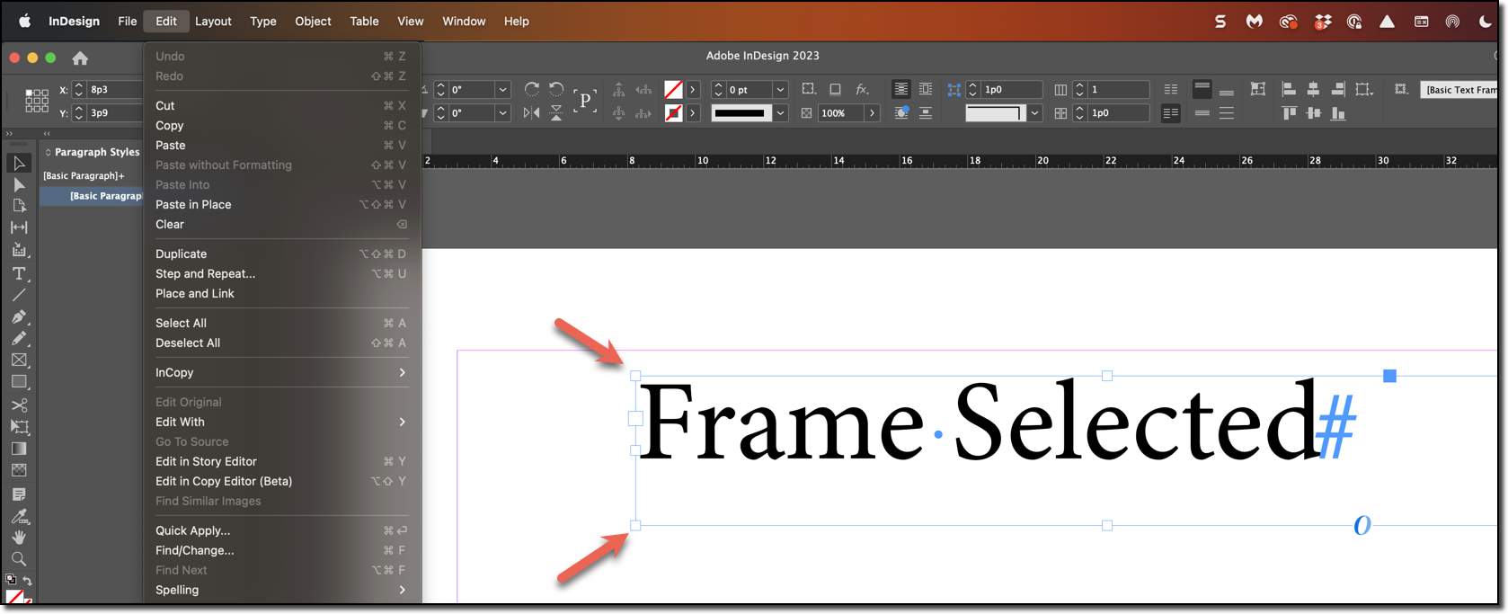 Indesign edit menu greyed out - Adobe Community - 12791932