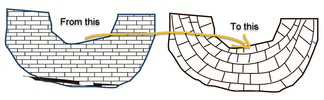 change patterns from horizontal to curved - Adobe Product Community ...