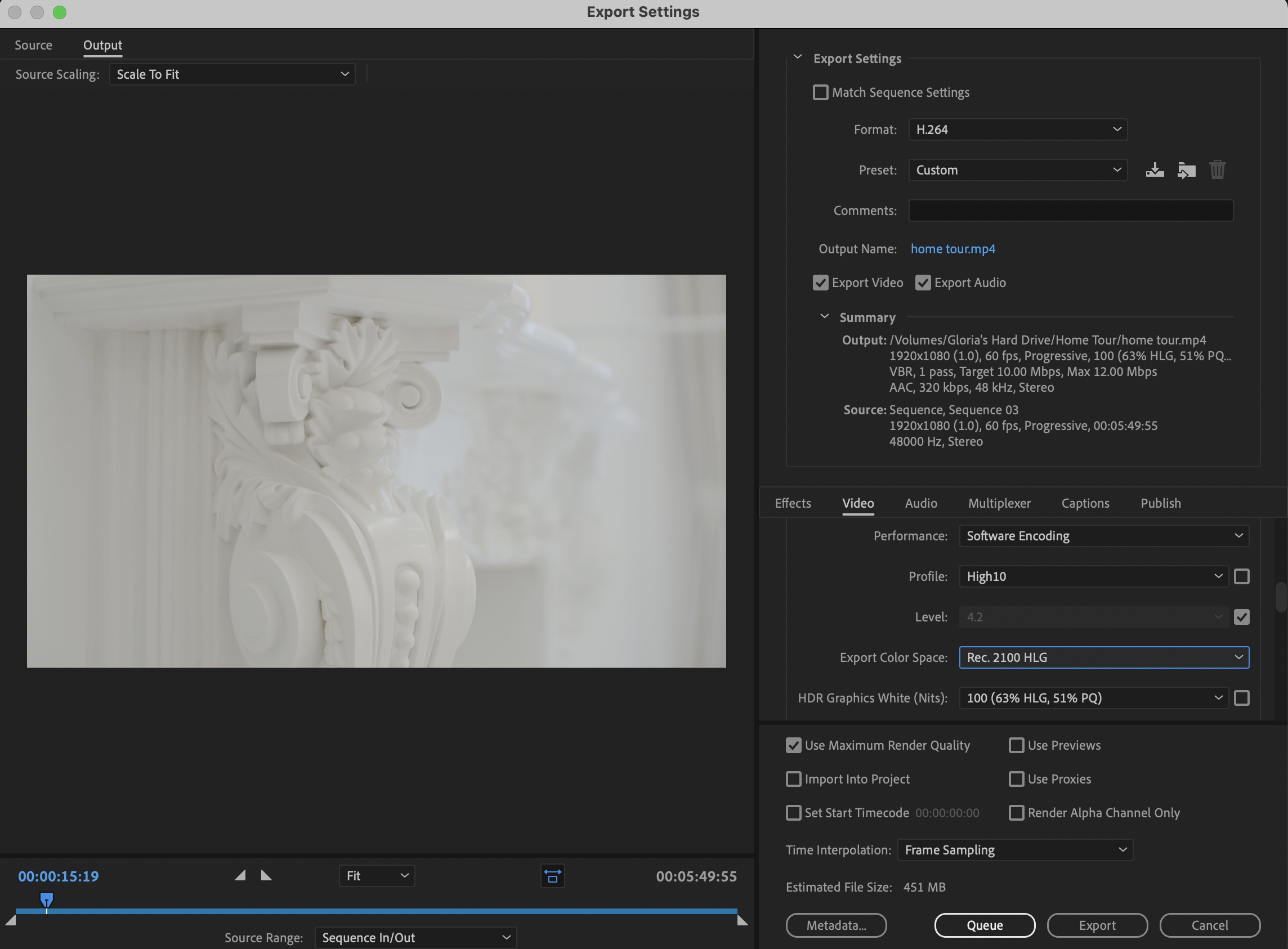 Premiere Pro Rec.2100 HLG export footage turned pu... - Adobe Community ...
