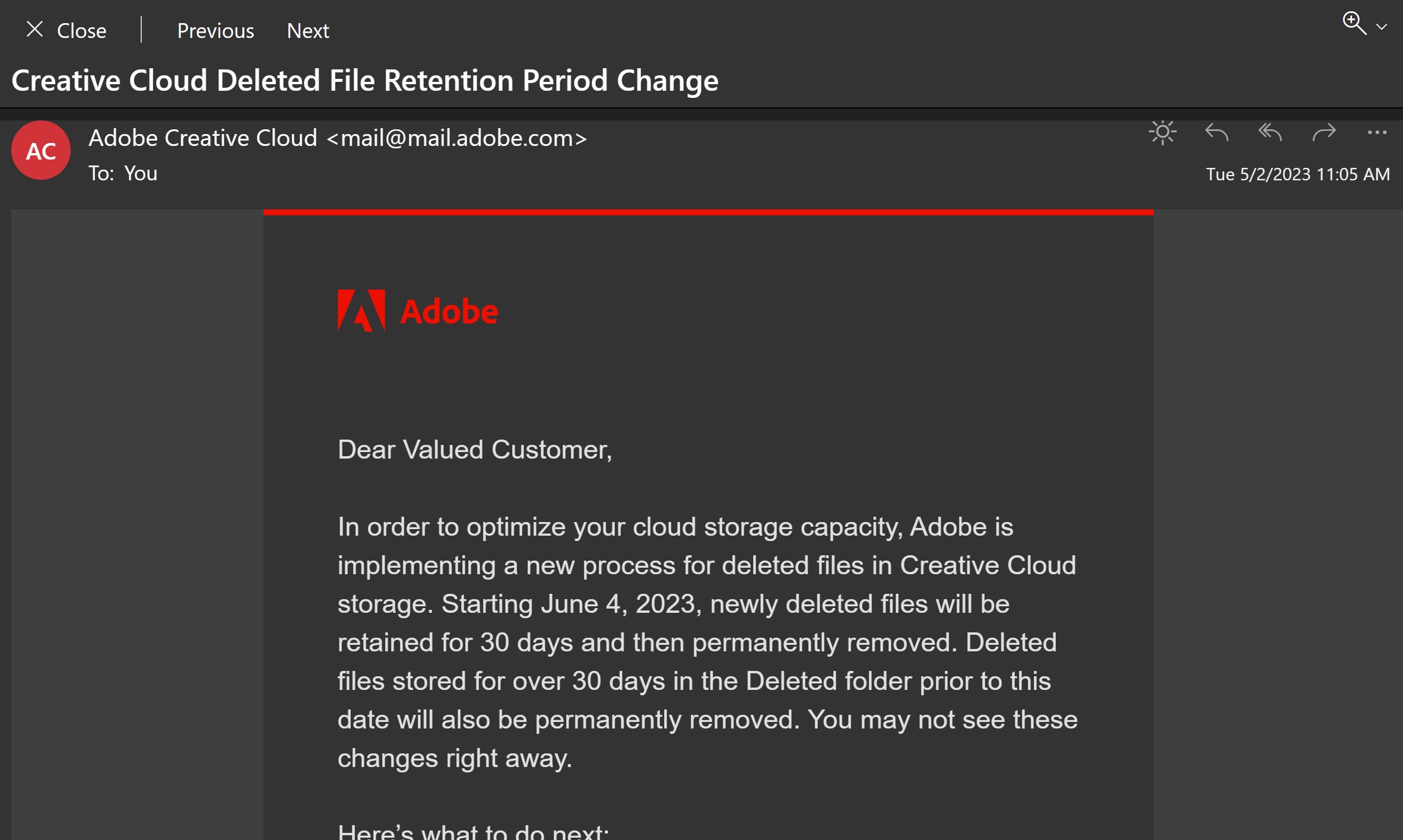 Solved: Re: Valid or scam email - Adobe Product Community - 13768469
