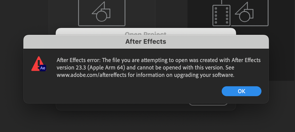 Solved: project files not working with lower versions - Adobe Product ...