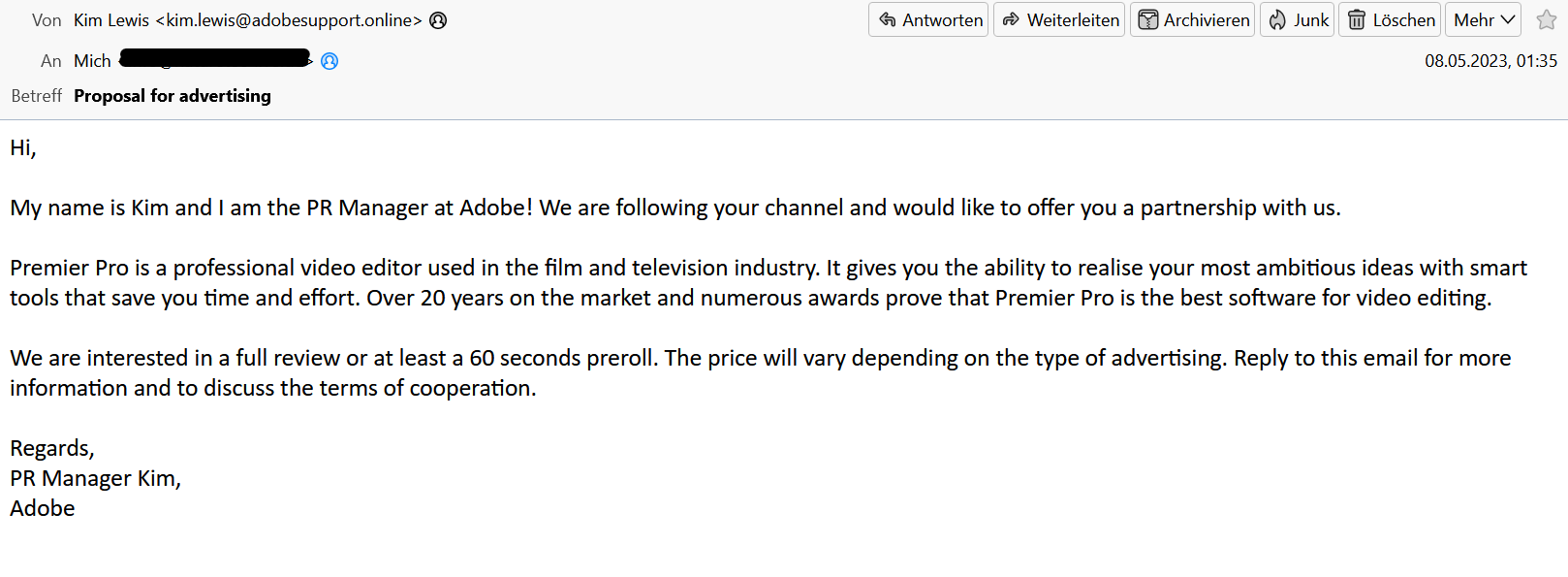 Solved: Scam or real? - Adobe Community - 13782626