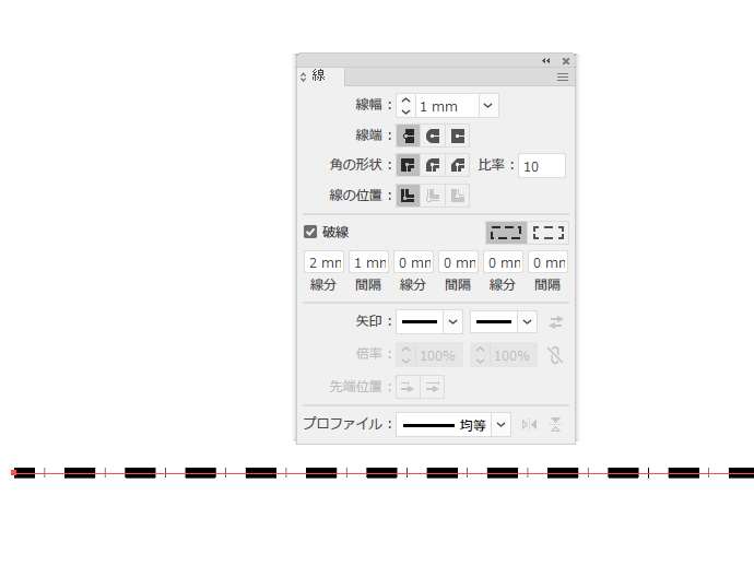 アピアランスに設定した破線が実線になる - Adobe Product Community - 13765293