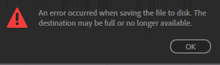 Saving Mp3 error - Adobe Product Community - 13567530
