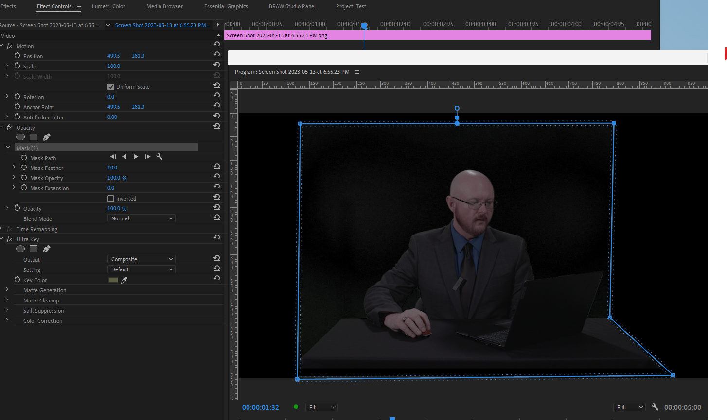 Expanding the Ultra Key with solid block - Adobe Community - 13790787