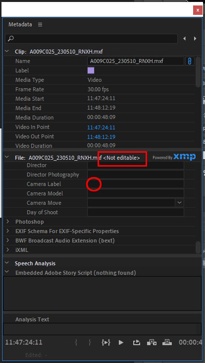 메타데이타 카메라 레이블 지정 - Adobe Product Community - 13796965