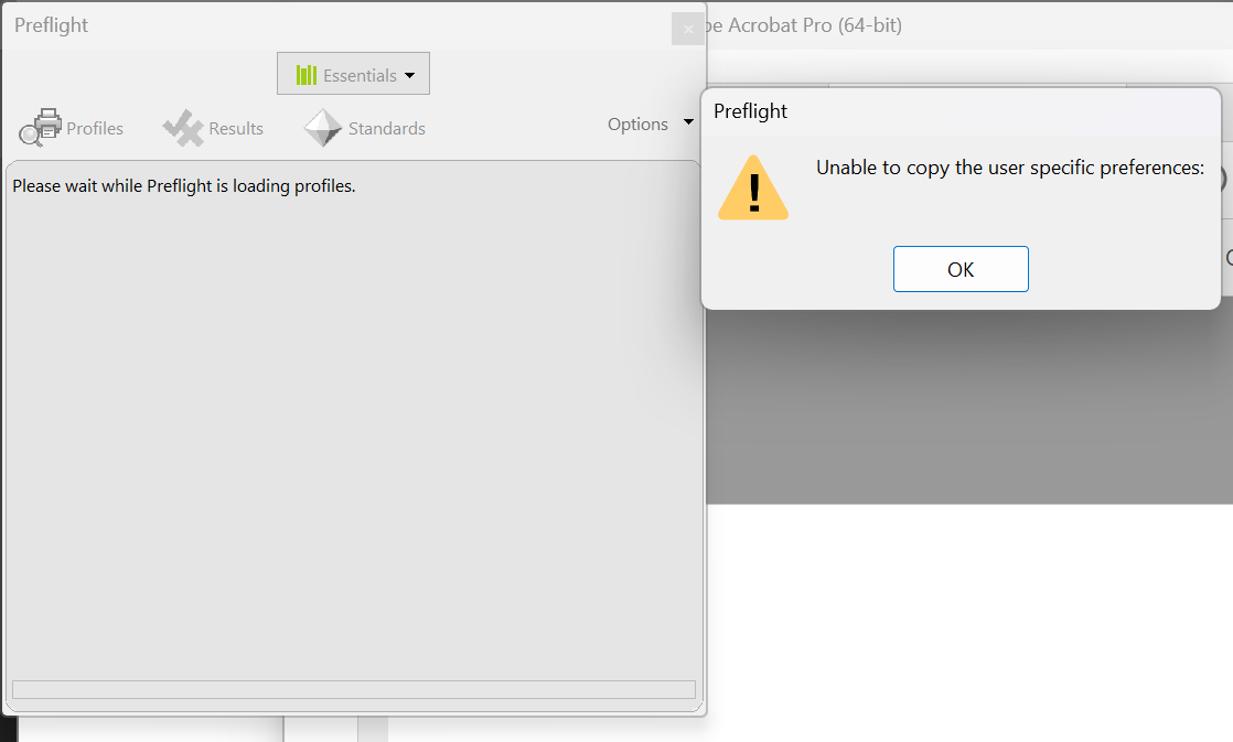 Solved: preflight error_ unable to copy the user specific ... - Adobe Product Community - 13607880