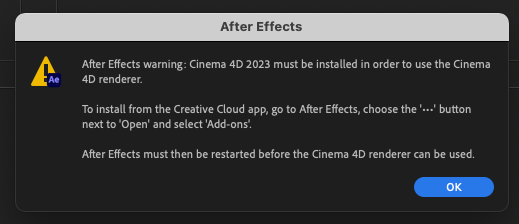 Cinema 4d warning after updating to 23.4 - Adobe Product Community ...