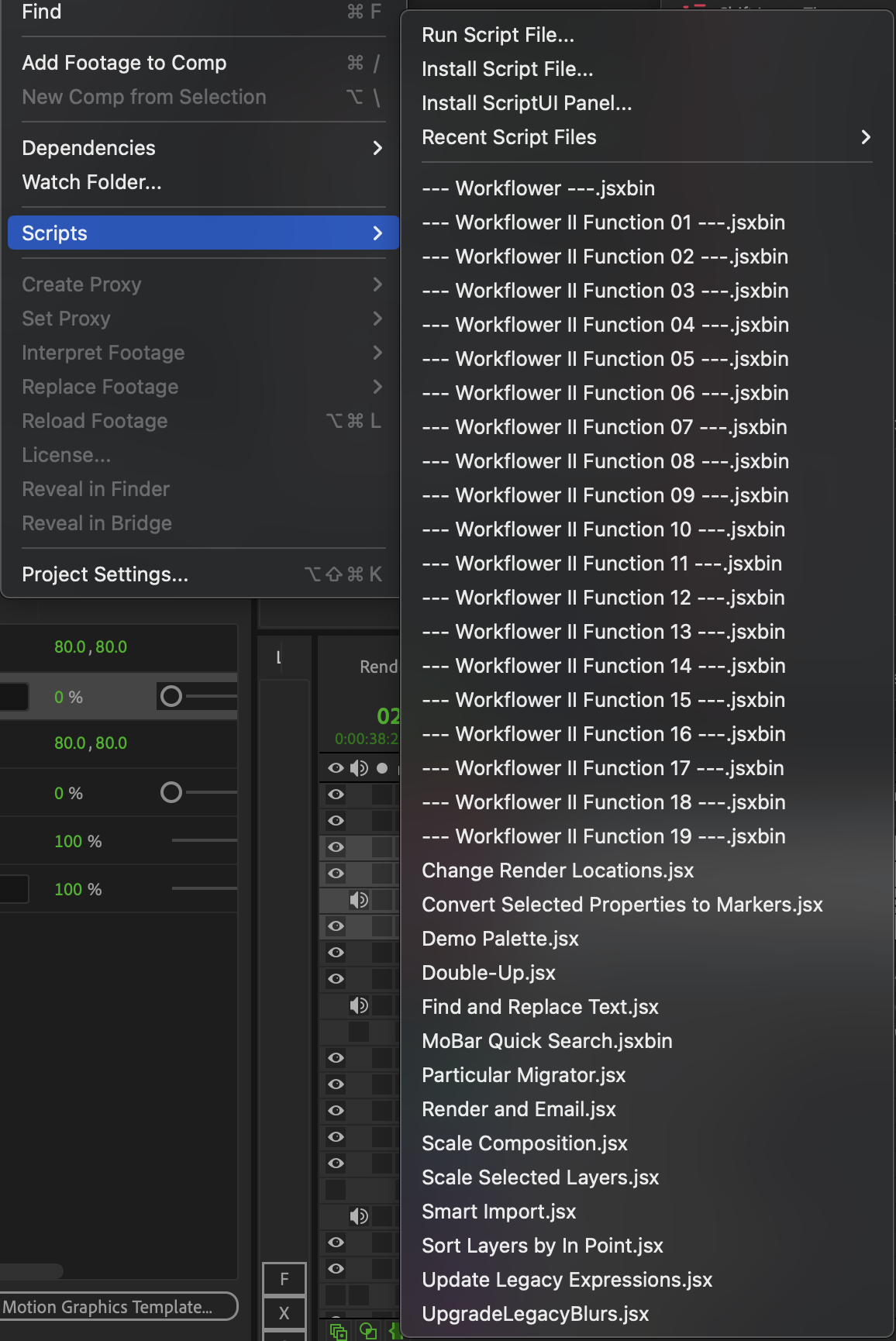 Not all installed scripts are visible in the short... - Adobe Product Community - 13817877