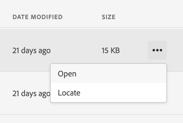 At assets.adobe.com/files, "Locate" now simply ope... - Adobe Community - 13828233