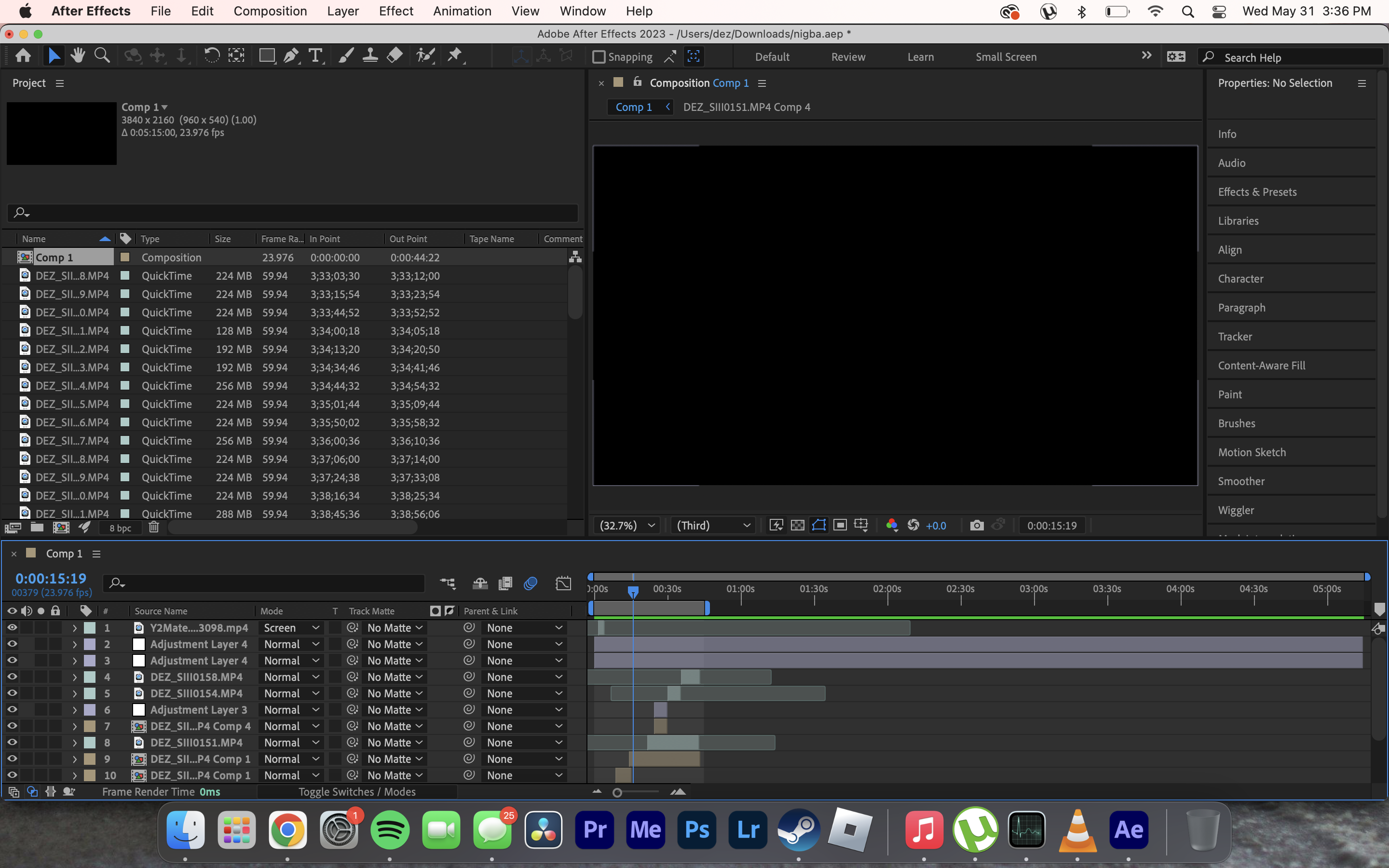 After Effects Black Composition - Adobe Support Community - 13832294