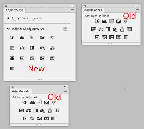 How to switch back to legacy Adjustments panel? - Adobe Product ...