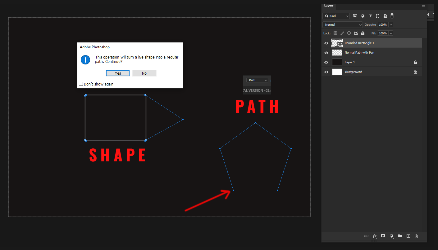 Solved: Shape layer vs Path option - Adobe Product Community - 13835788