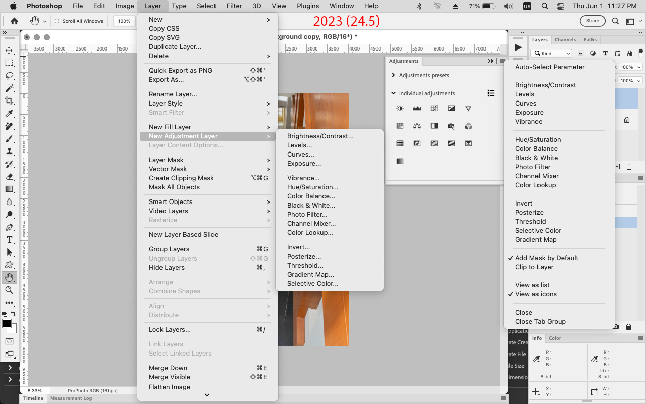 How to switch back to legacy Adjustments panel? - Adobe Product ...