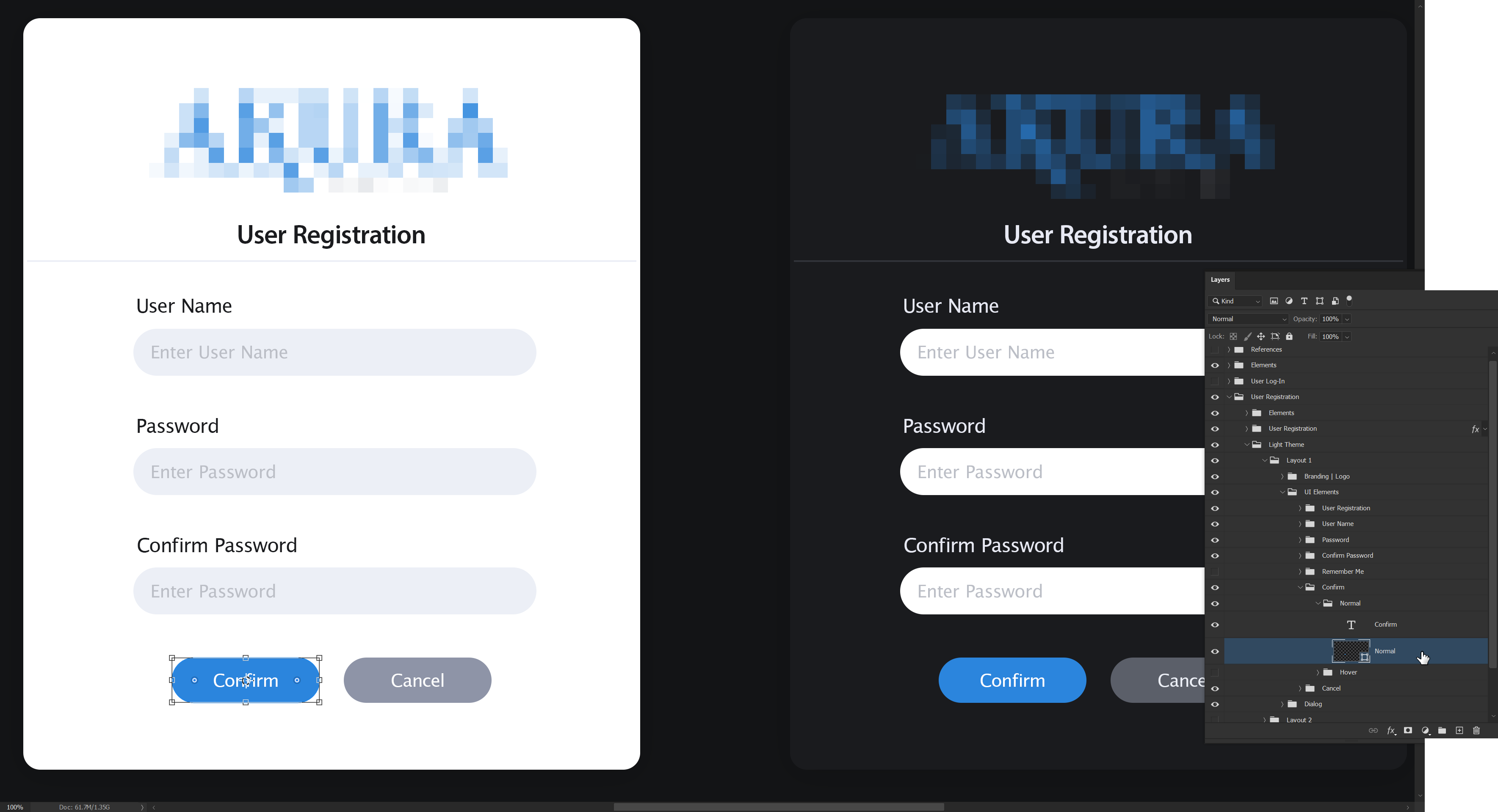 Solved: Custom Buttons created in Photoshop to XD - Adobe Product ...