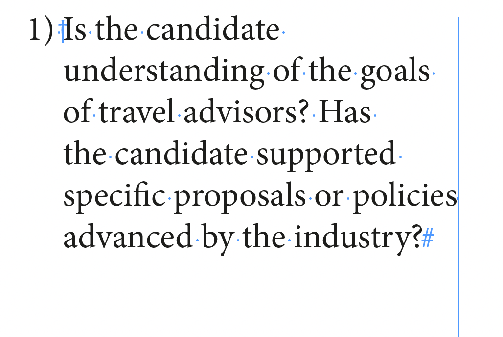Solved: How do I left align the 3 lines below to the word ... - Adobe ...