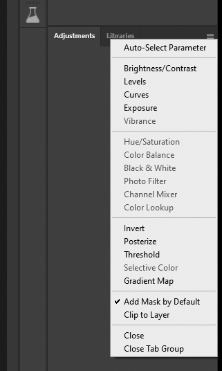 Solved: Icons disapeared from Adjustments menu - Adobe Product Community - 13844679