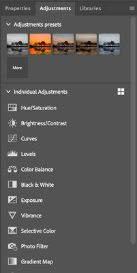 Solved: Icons disapeared from Adjustments menu - Adobe Product Community - 13844679