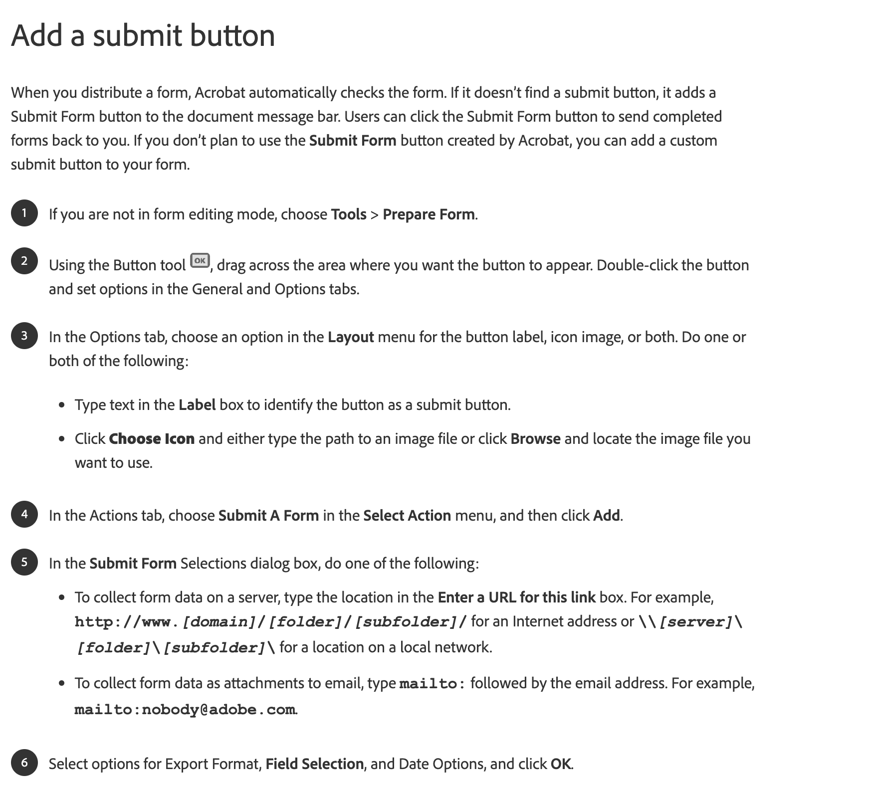 Adobe Acrobat: Submit button - sending data to a s... - Adobe Community - 13846239